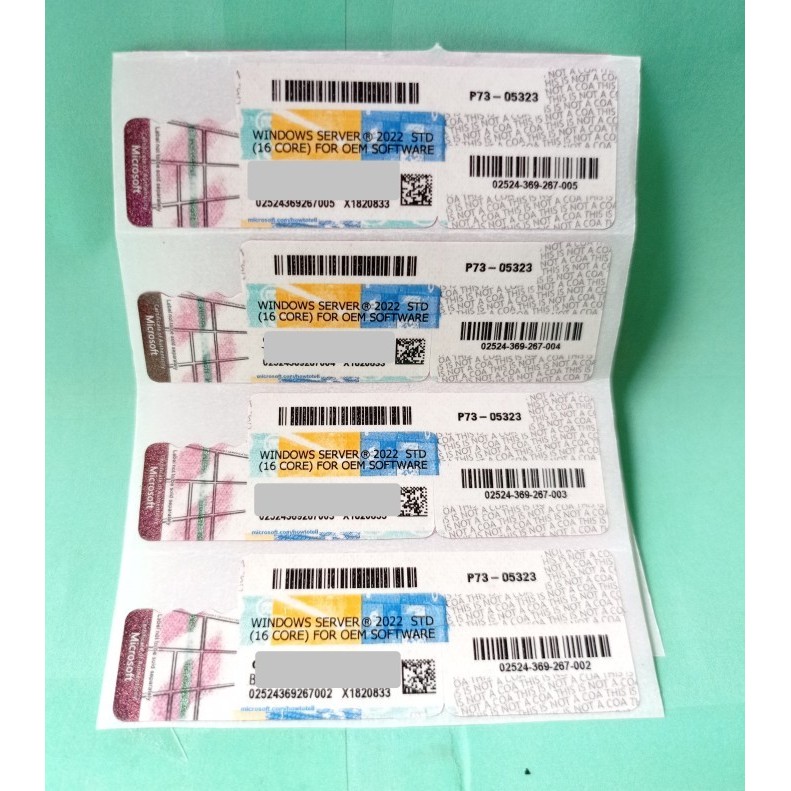 Jual Windows Server 2022 Standard COA 16 Core 5 Cal Lifetime Original ...