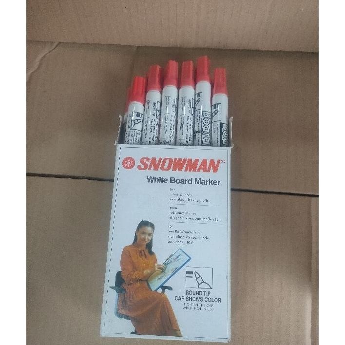Jual Spidol Snowman White Board Bg 12 Harga 1 Pak (12Pcs) | Shopee ...
