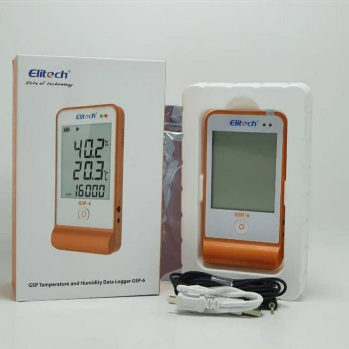 Jual Gsp-6 Temperatur Data Logger Humidity Elitech Original | Shopee ...