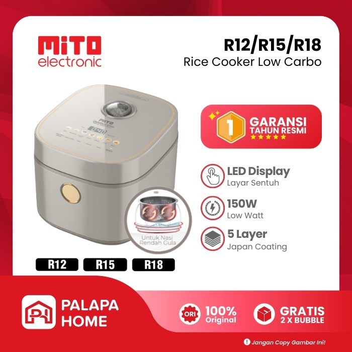 Jual Mito Rice Cooker Low Carbo Less Sugar Digital Low Watt Mejikom ...