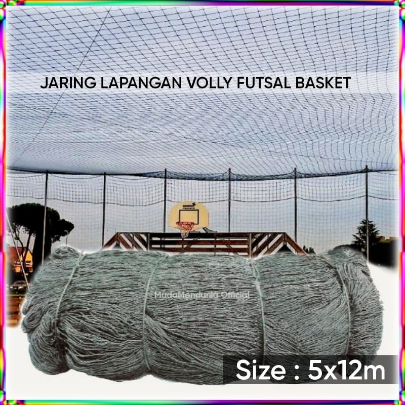 Jual Net Volly Jaring lapangan voli futsal pagar pengaman 5m x 12m ...