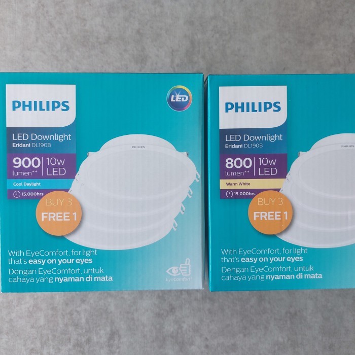 Jual Lampu Downlight Inbow PHILIPS LED Eridani DL190B 5 Inch 10w Watt Pack Isi 4 Cahaya Putih ...