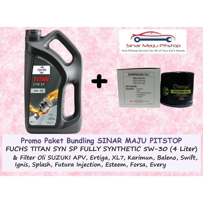 Jual Paket Oli FUCHS TITAN SYN SP FULLY SYNTHETIC 5W-30 Galon 4 Liter ...