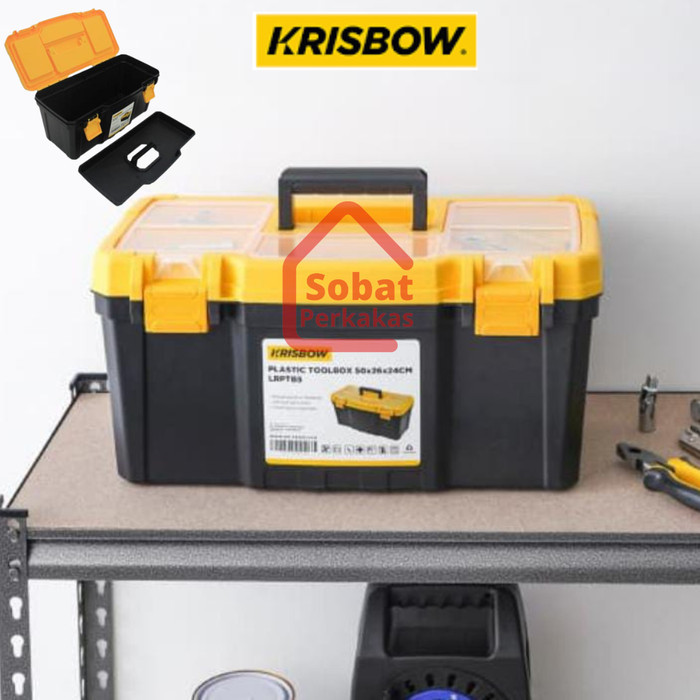 Jual Toolbox Krisbow Kotak Perkakas Plastik Dengan Tray & Organizer ...