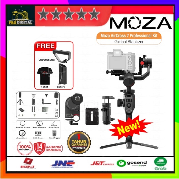 Jual Moza AirCross 2 Air Cross 2 3 Axis Gimbal Stabilizer Camera Free ...