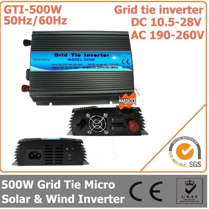 Jual 500 WATT GRID TIE INVERTER OUT: 220V - IN :10,5-28VDC (12V SYSTEM ...