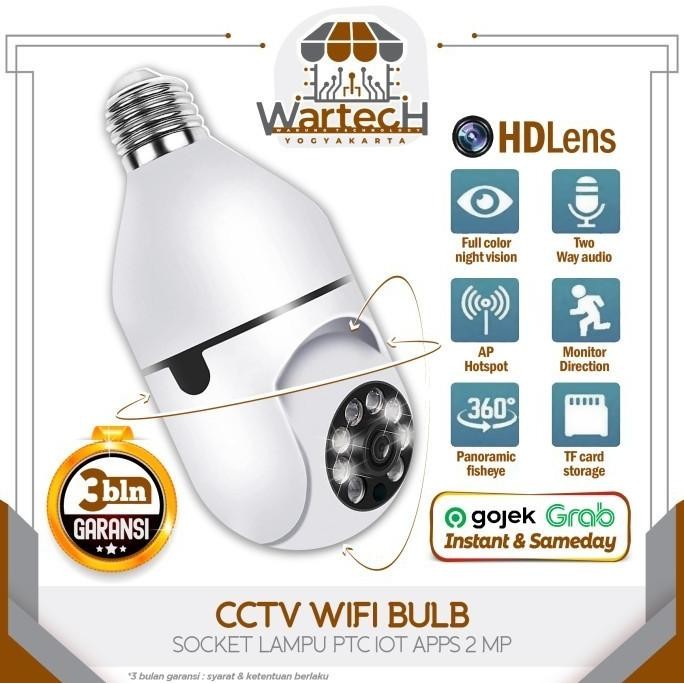 Jual CCTV BULB WIFI SOCKET LAMPU PTC IOT APPS 2 MP | Shopee Indonesia
