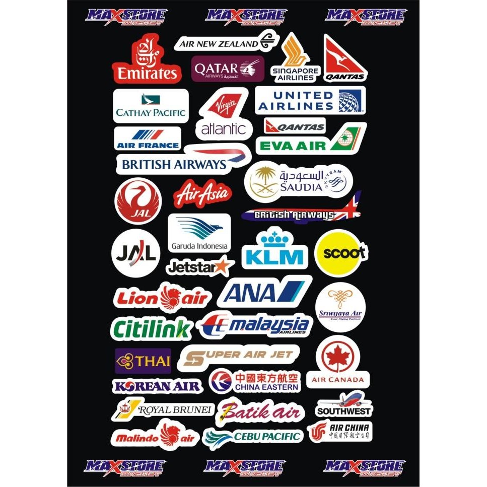 Jual Luggage Sticker / Luggage Tag / Airlines Stiker / Sticker Koper ...