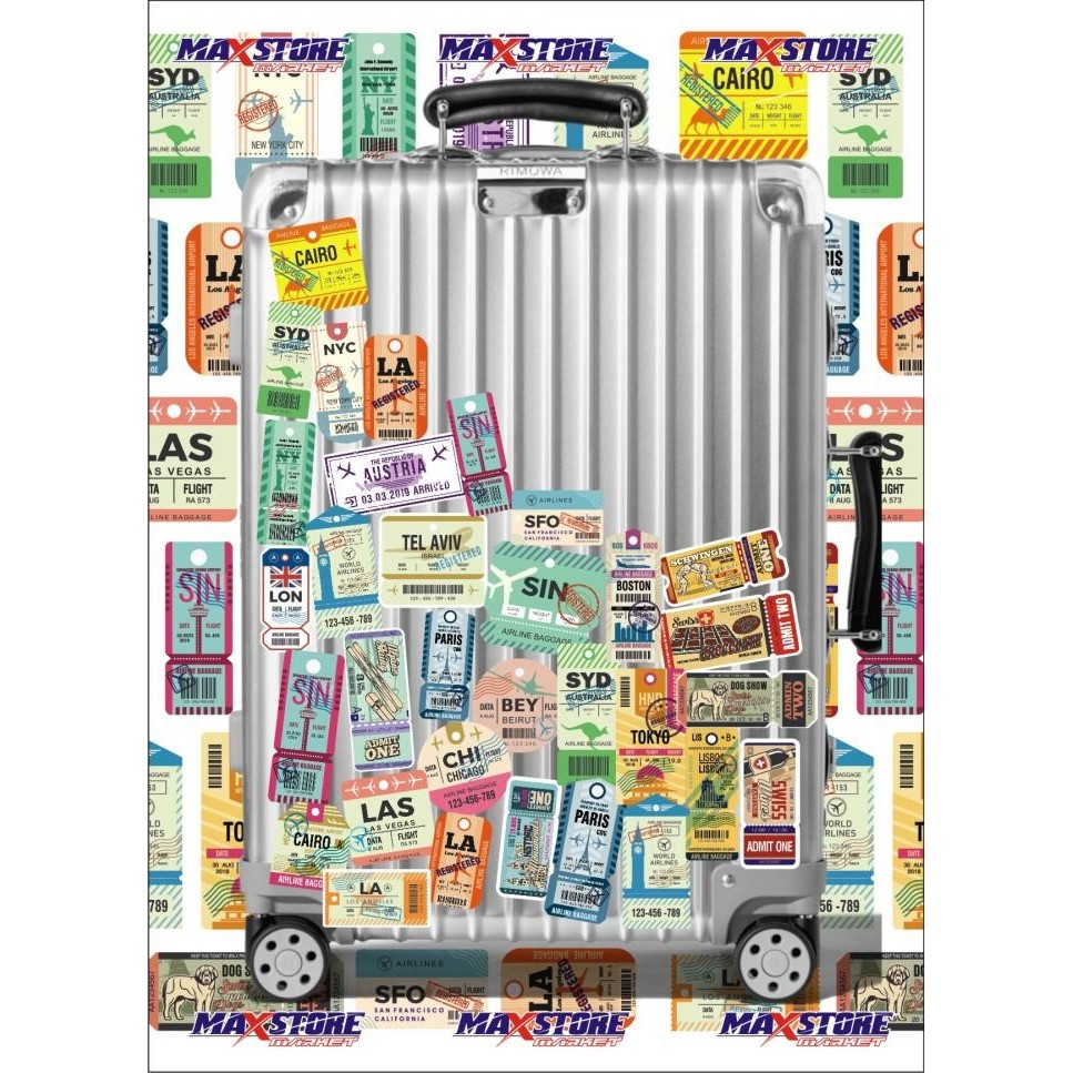 Jual Sticker Koper Boarding Pass / Boarding Pass Sticker / Luggage ...