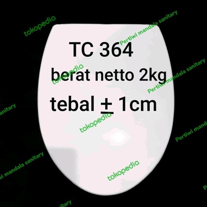 Jual BEBAS ONGKIR - Tutup kloset TC364, Tebal 1cm,berat 2kg model toto ...