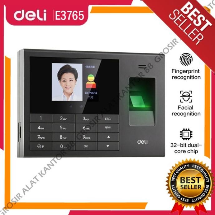 Jual DELI E3765 Mesin Absensi Sensor Wajah - Fingerprint DELI 3765 ...