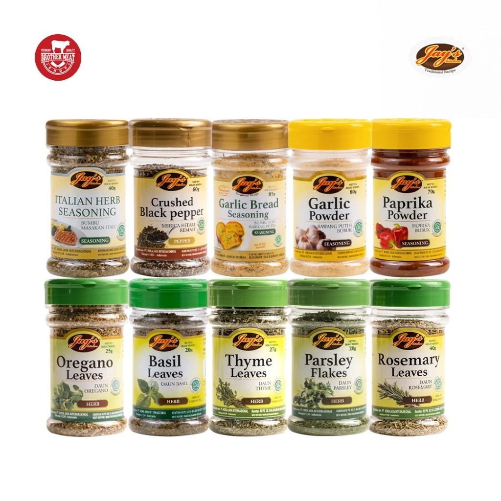 Jual Jay's Kitchen Natural Spices and Herbs Bottle, Bumbu Rempah Alami | Shopee Indonesia