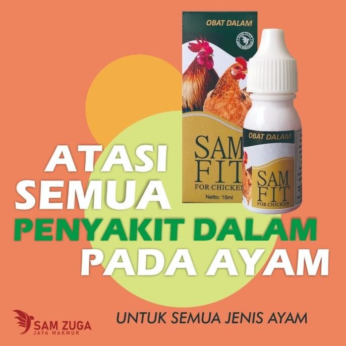 Jual SAMFIT Obat Vitamin Doping Ayam Sakit Ngorok Mencret Cacingan ...