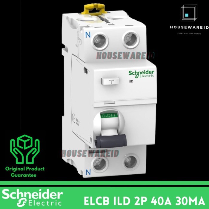 Jual Elcb Rccb Schneider 2P 40A 30Ma A9R71240 Ild 2 Phase 2 Pole Original | Shopee Indonesia