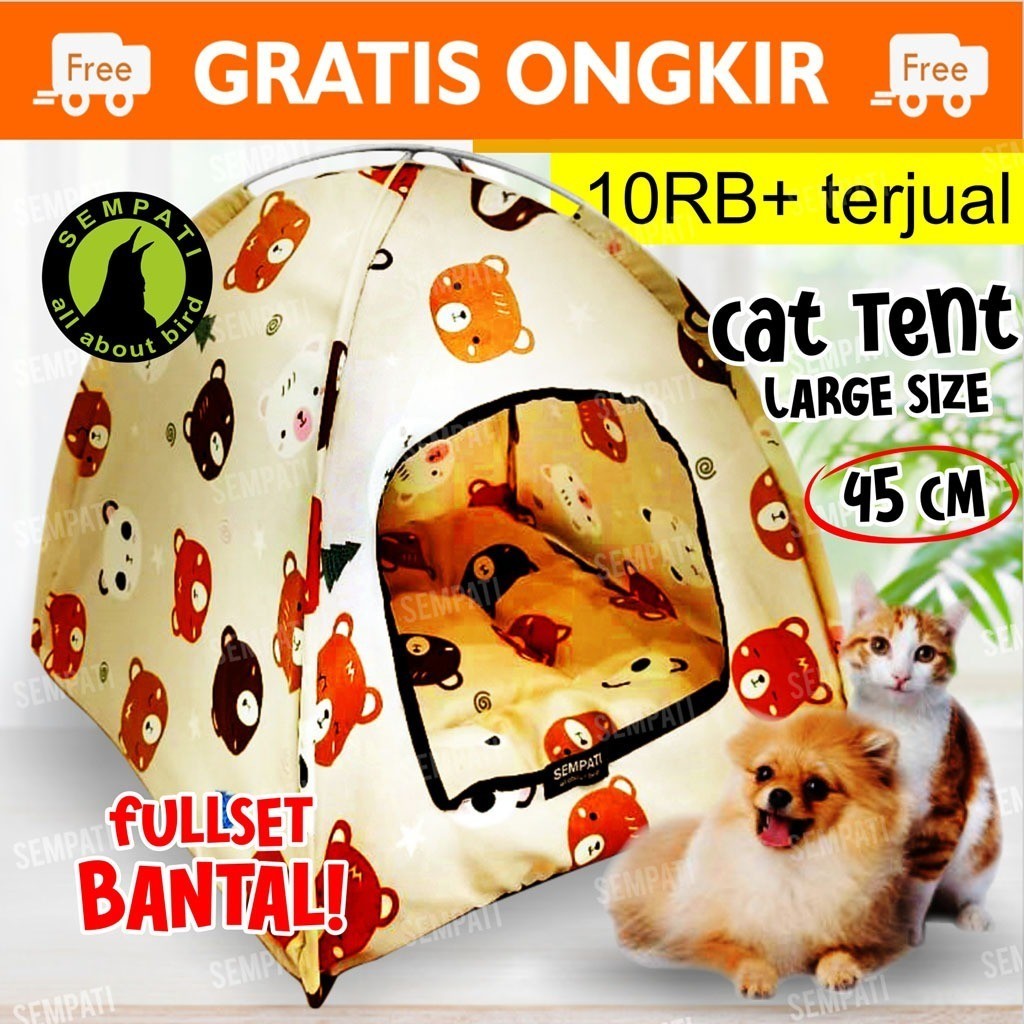 Jual Kandang Hewan & Makanan Hewan Murah SEMPATI Tenda Kucing Motif ...