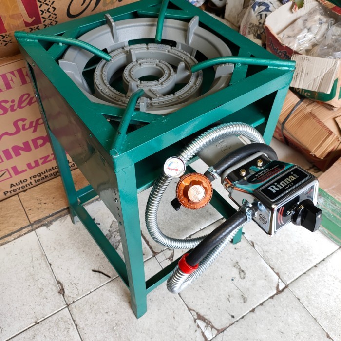 Jual Jual kompor gas api besar/api seribu rinnai 1set lengkap + tungku ...