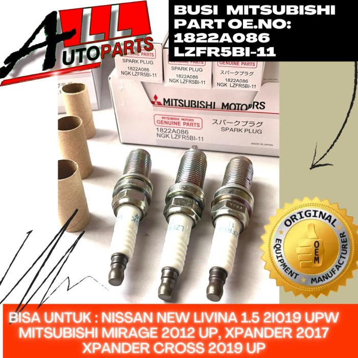 Jual Busi Double Iridium Mitsubishi Xpander Mirage All New Livina ...