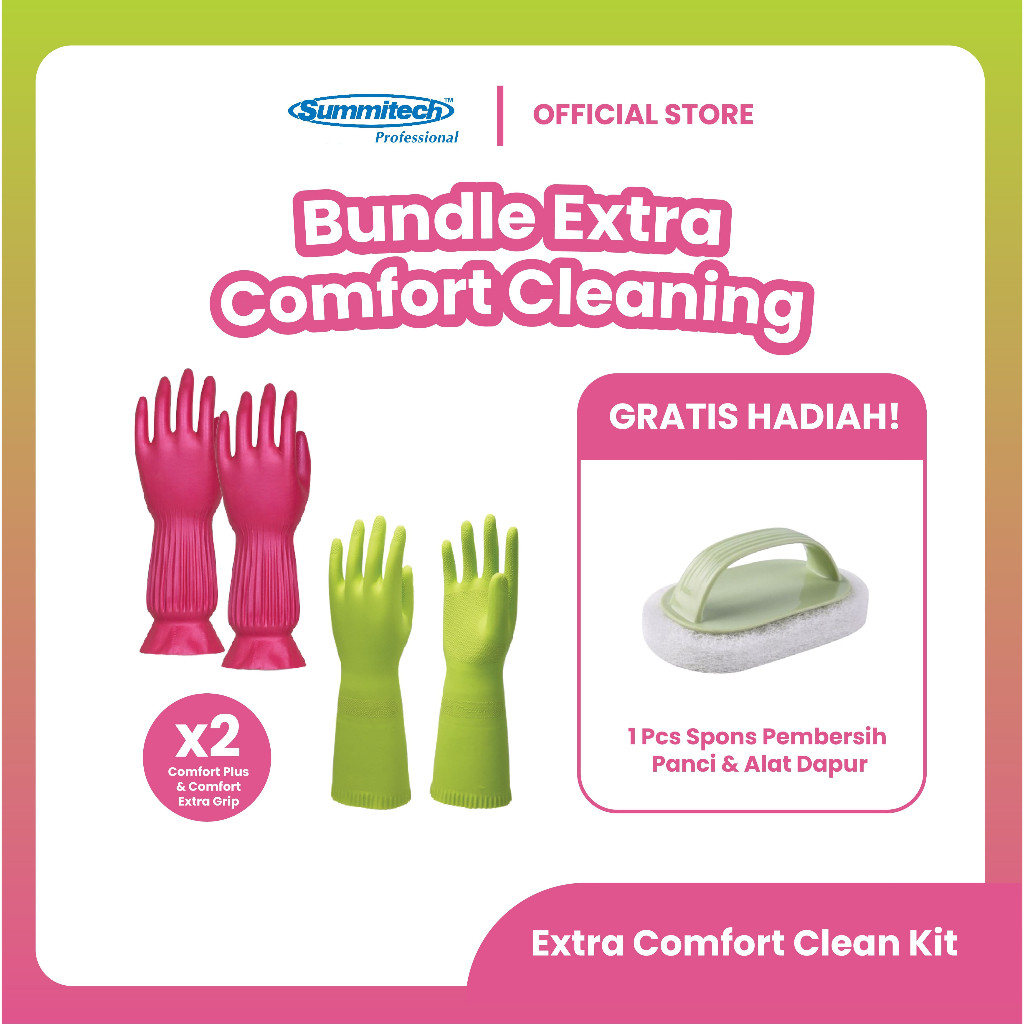 Jual Sarung Tangan Cuci Piring Summitech - Bundle Extra Comfort ...