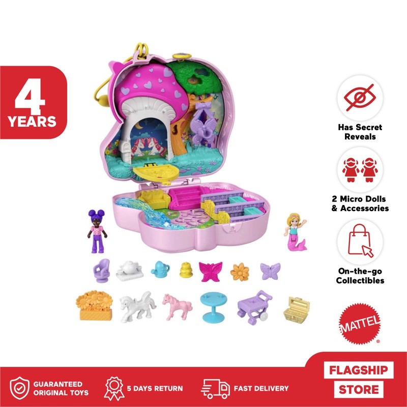 Jual Polly Pocket Unicorn Forest Compact Playset - Mainan Boneka Anak ...