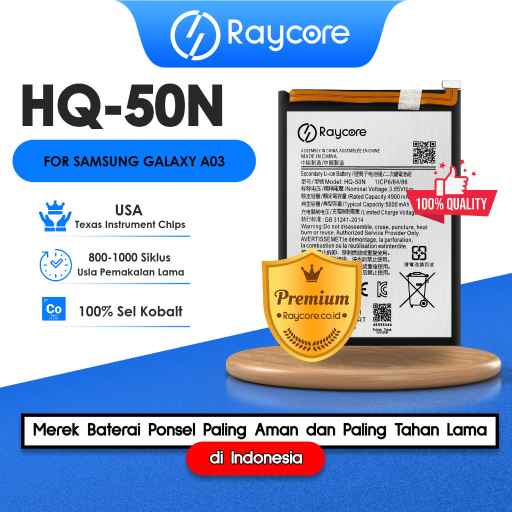 Jual Raycore - Baterai HQ-50N FOR SAMSUNG GALAXY A03 | Shopee Indonesia