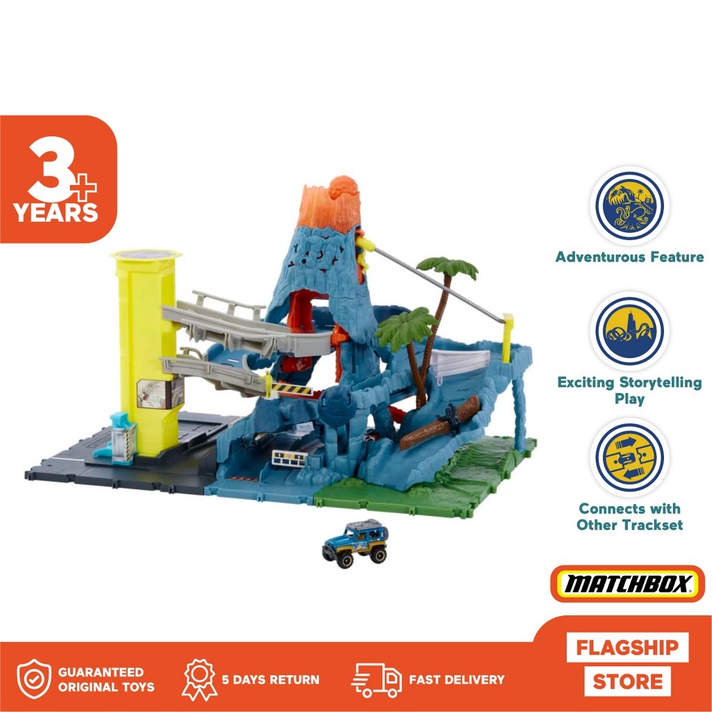 Jual Matchbox Action Drimers Volcano Escape Playset - Mainan Trek Mobil ...