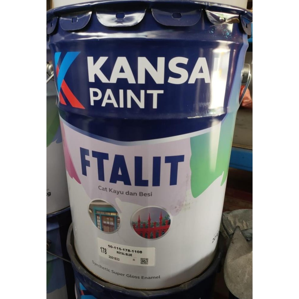 Jual CAT MINYAK BESI DAN KAYU KANSAI FTALIT KF-178 ROYAL BLUE READY ...