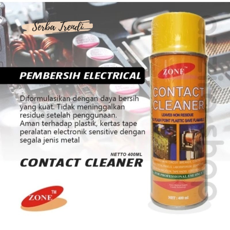 Jual Contact Cleaner Cairan 400ml Pembersih komponen kelistrikan Kontak ...