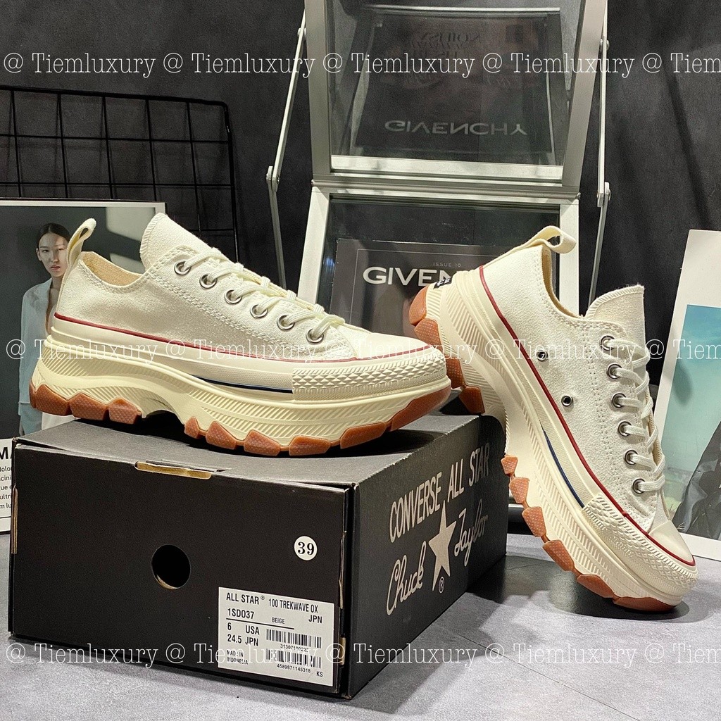 Jual Cv All Star 100 Trek wave OX Hitam Putih Sepatu Kets Low Top Putih ...