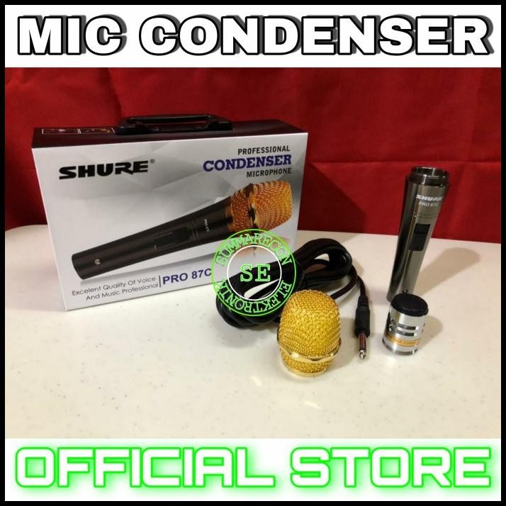 Jual DISKON MIC CONDENSER PRO 87C MIC KABEL CONDENSER MIC VOCAL ...