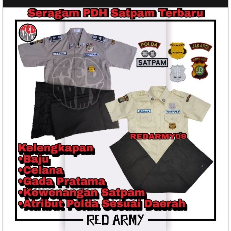Jual Baju Seragam Seragam satpam terbaru Seragam Satpam Krem Seragam PDH Krem Seragam PDL Krem ...