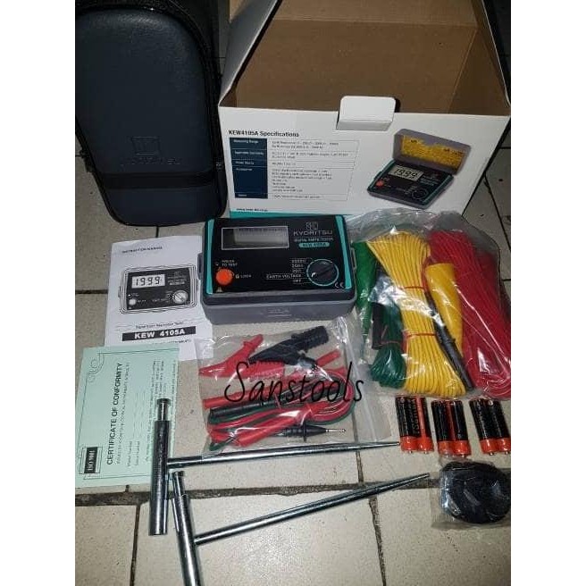 Jual KYORITSU 4105A DIGITAL EARTH TESTER GROUNDING TESTER ASLI 100% NEW ...