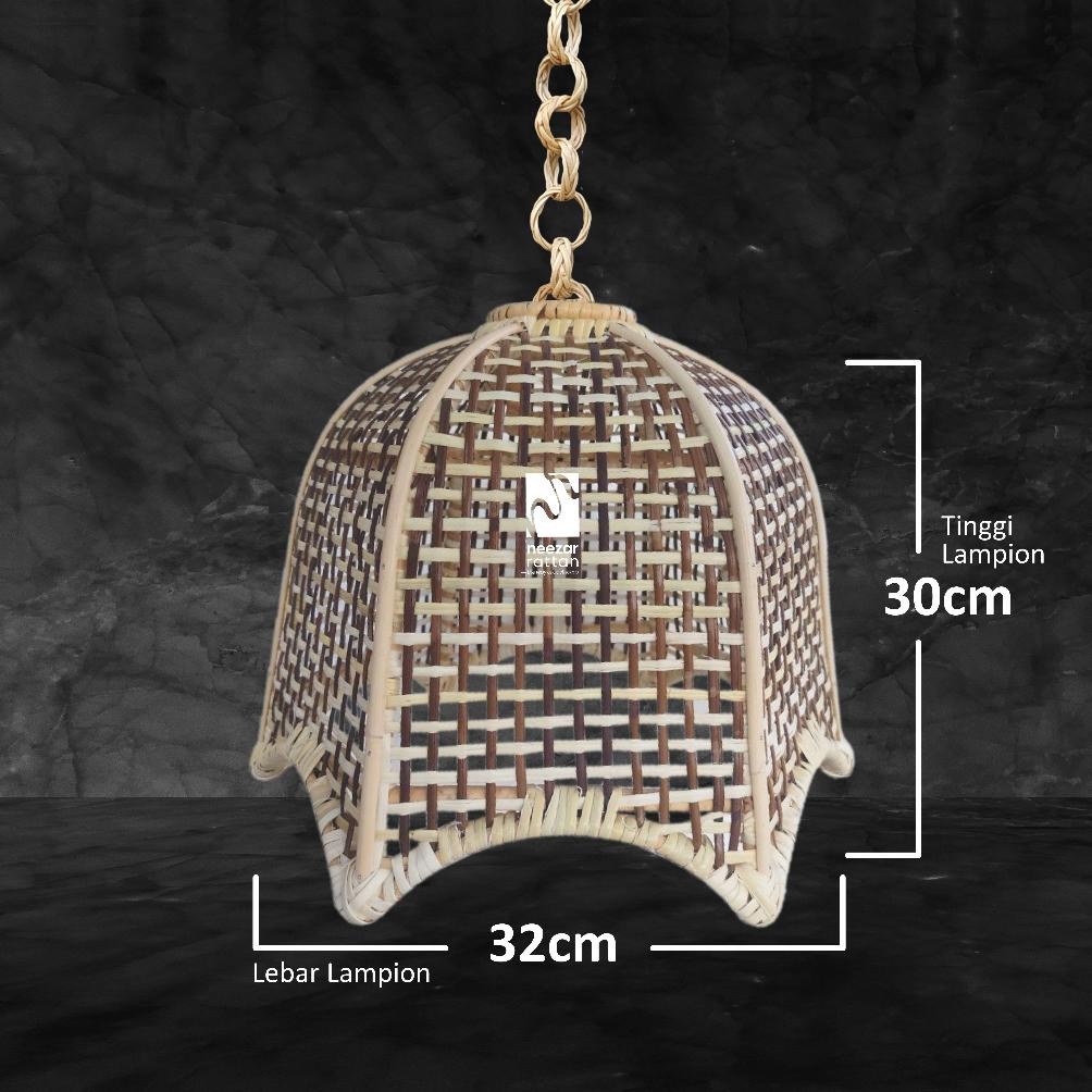 Jual olp Kap Lampion Rotan, SEGI ENAM Lampu Hias Gantung dan Dinding ...