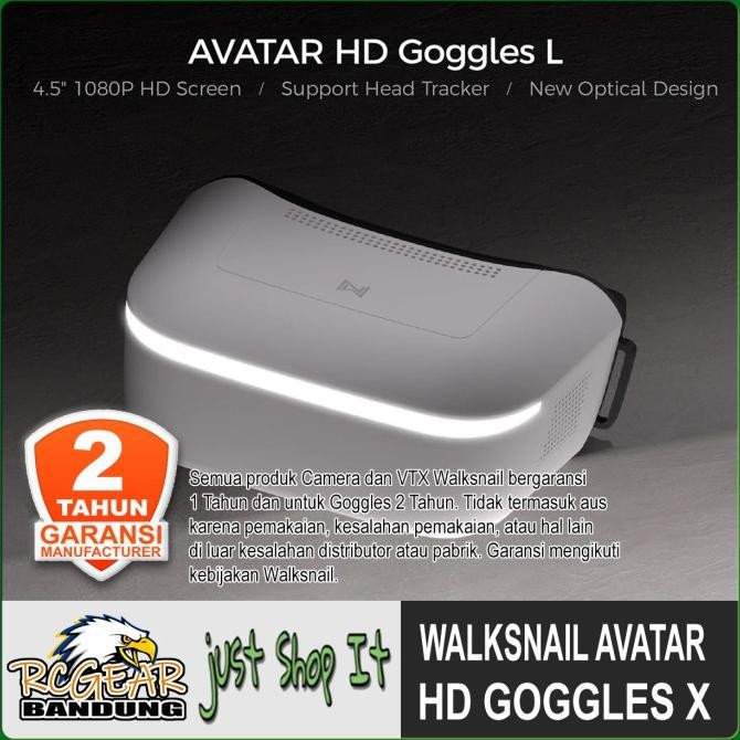 Jual Walksnail Avatar HD Goggles L for Digital FPV Drones RC Airplane ...
