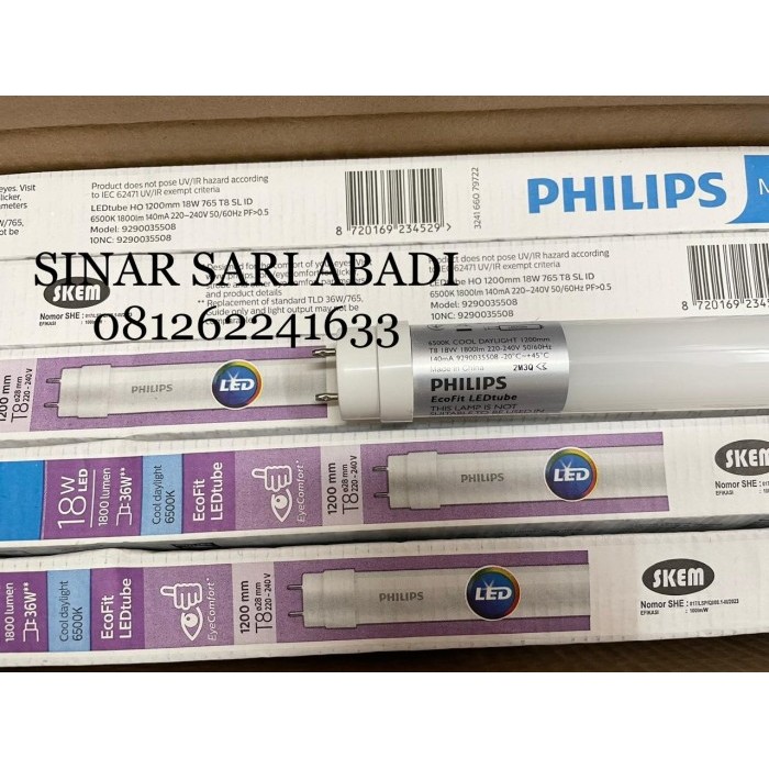 Jual Lampu Philips TL LED Ecofit 18W TL T8 1200mm Putih | Shopee Indonesia