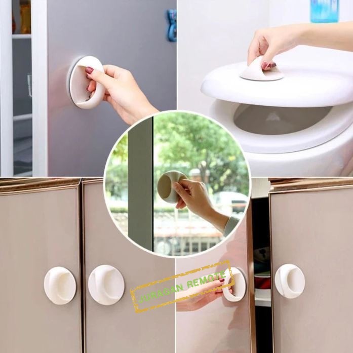 Jual Pegangan Pintu Lemari Laci Tempel Bulat Multifungsi | Shopee Indonesia