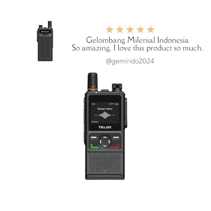 Jual HT POC TELOX TE320 IP67 4G LTE DUAL SIM 3W SPEAKER WALKIEFLEET ...