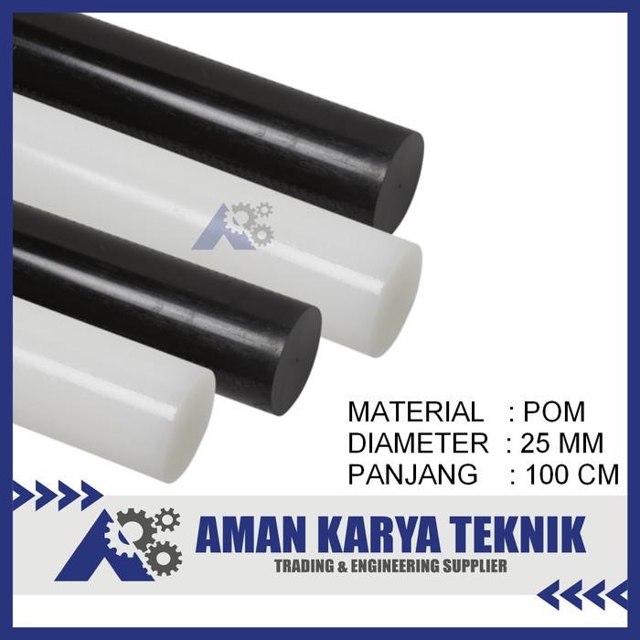 Jual Polyacetal/Pom Batangan ( Pom Rod ) Dia. 25 Mm X 1000 Mm | Shopee Indonesia