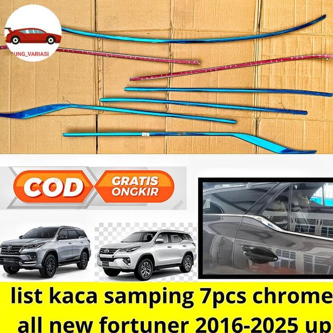 Jual LIST KACA SAMPING ALL NEW FORTUNER 2016 UP FULL PINTU 7PCS ...