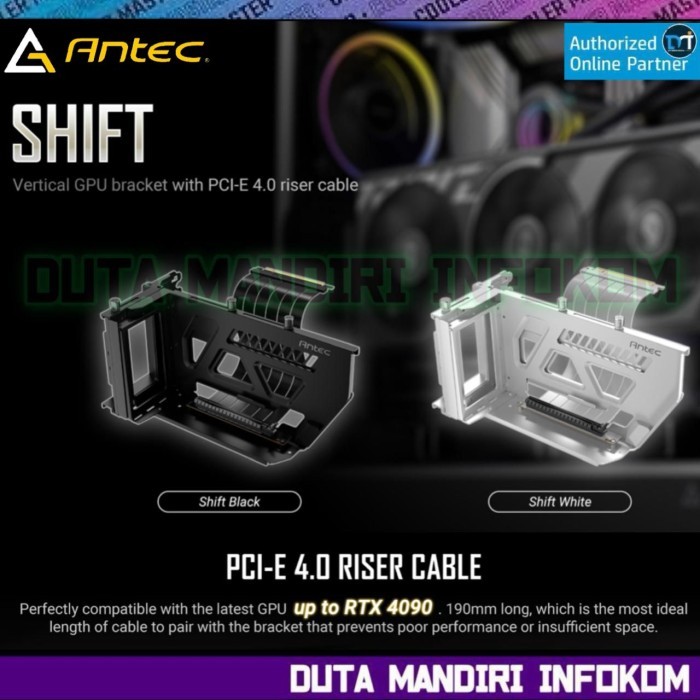 Jual Antec SHIFT - Vertical GPU Bracket with PCI-e 4.0 GPU Riser Cable ...