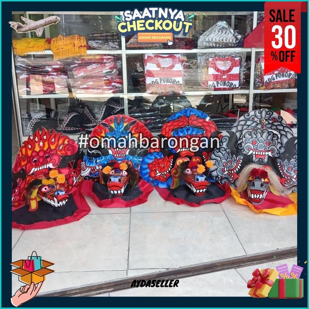 Jual Barongan Caplokan Aanak No 1 - 4 Full Ukir Kayu Free Kemul Cod ...