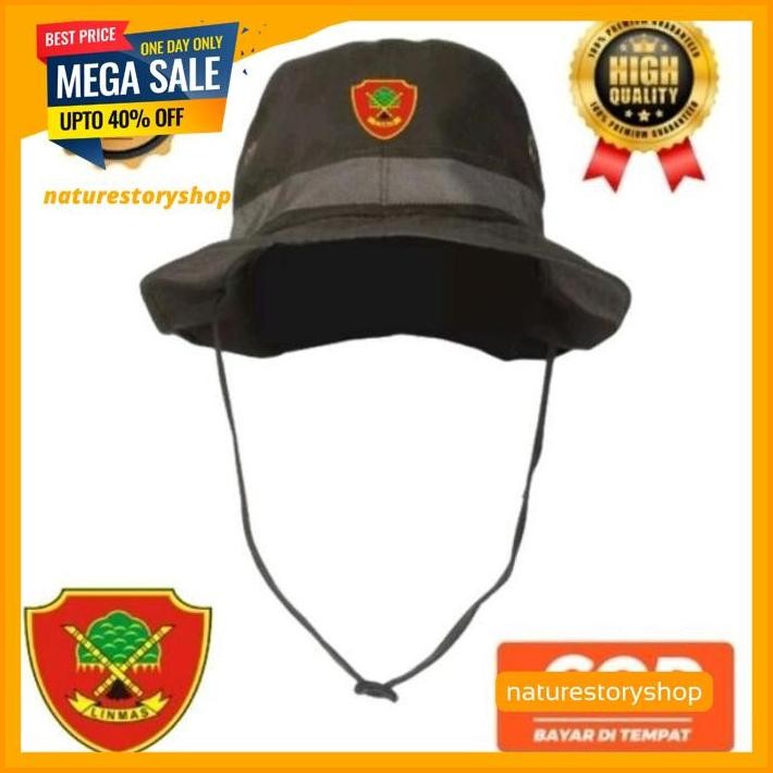 Jual TOPI RIMBA GUNUNG CUSTOM NAMA LINMAS DESA MASYARAKAT PEMILU TPS ...