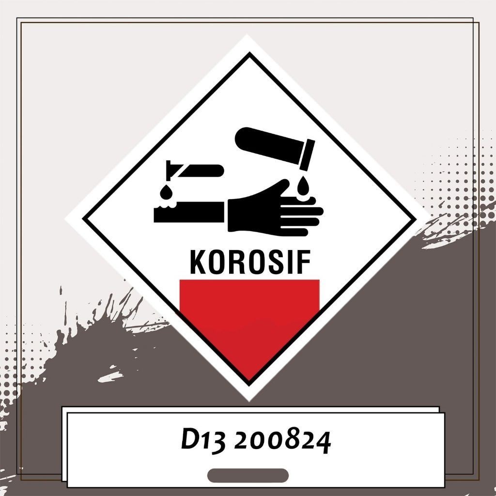 Jual Stiker Simbol Label K3 Limbah B3 Hazmat Korosif Multi Sticker ...
