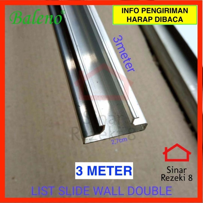 Jual Promo!! Rel Slide Wall Double Sliding Slatwall Ambalan Rak List ...
