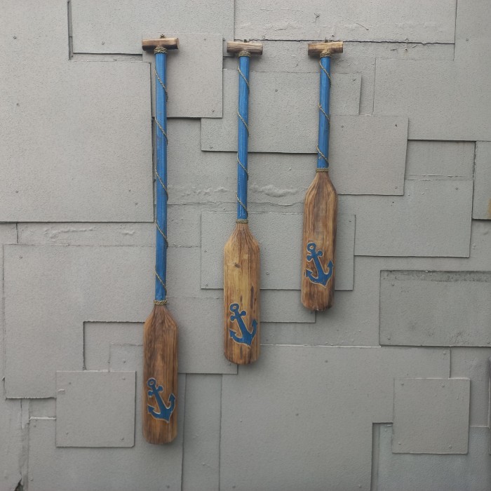 Jual Dekorasi Dayung Kayu Motif Jangkar Pajangan Dinding Home Decor ...