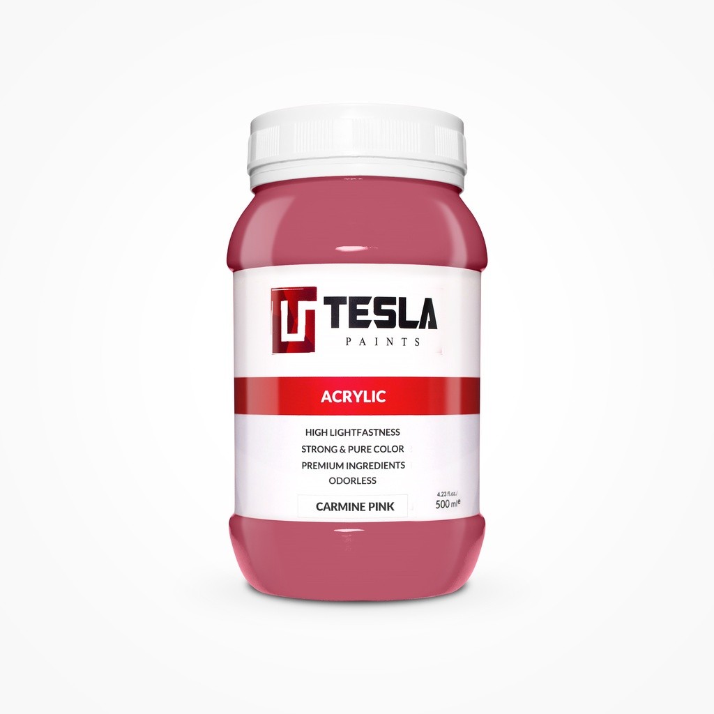 Jual TESLA PAINTS - 500ML - CARMINE PINK | Shopee Indonesia