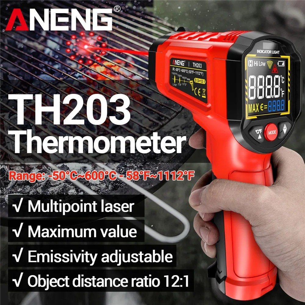 Jual Thermometer Gun Infrared Laser Digital Non Contact LCD Backlit ...