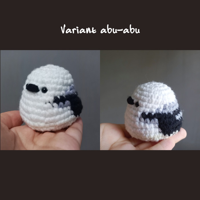 Jual ORI Boneka rajut Amigurumi Burung Shima Enaga gantungan kunci ...