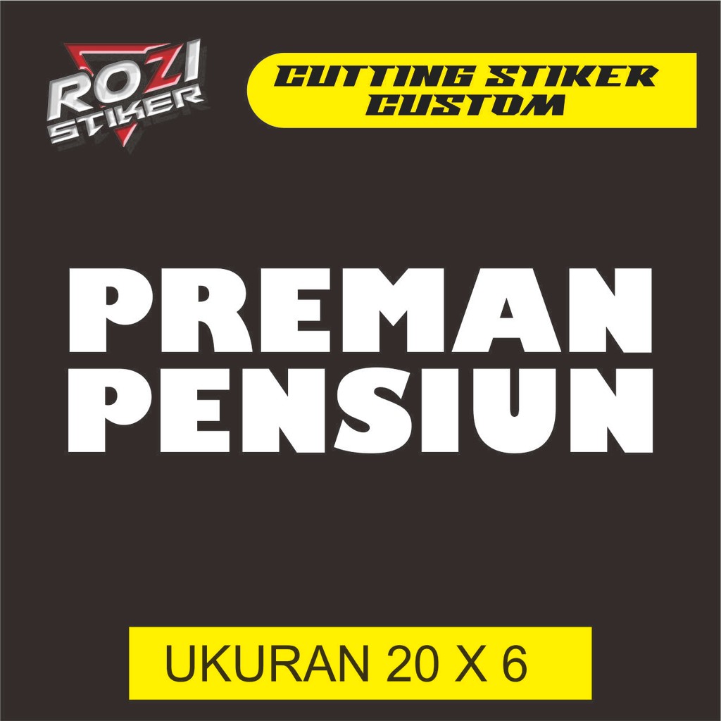 Jual STIKER CUTTING PREMAN PENSIUN KAMPUNG PASAR | Shopee Indonesia