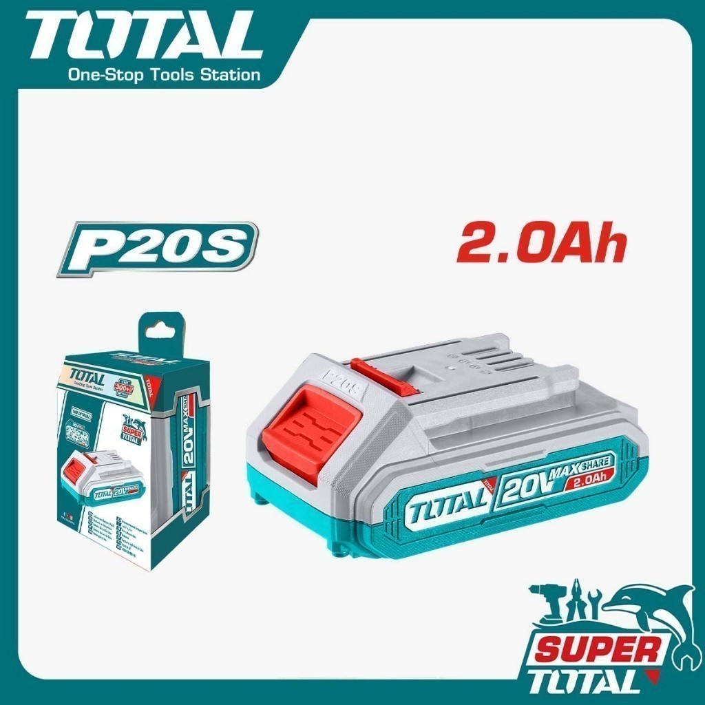 Jual 【TOTAL】Baterai 20V Lithium-Ion Battery Pack TFBLI20011，TFBLI20021 ...