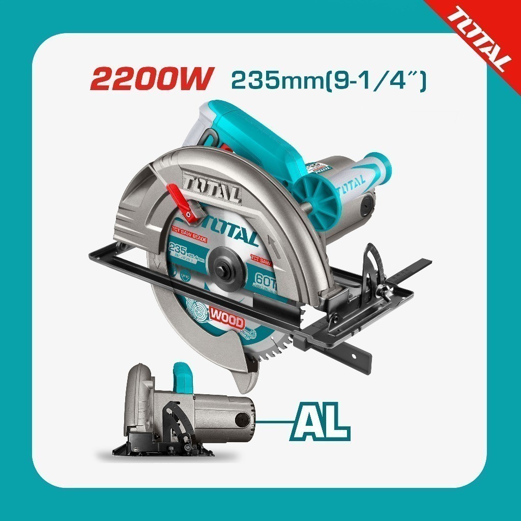 Jual TOTAL Gergaji Bundar / Circular Saw TS1161856, TS1222356 | Shopee ...